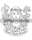 Saint Maria Goretti Coloring Page (Digital Download) – Leanne Bowen