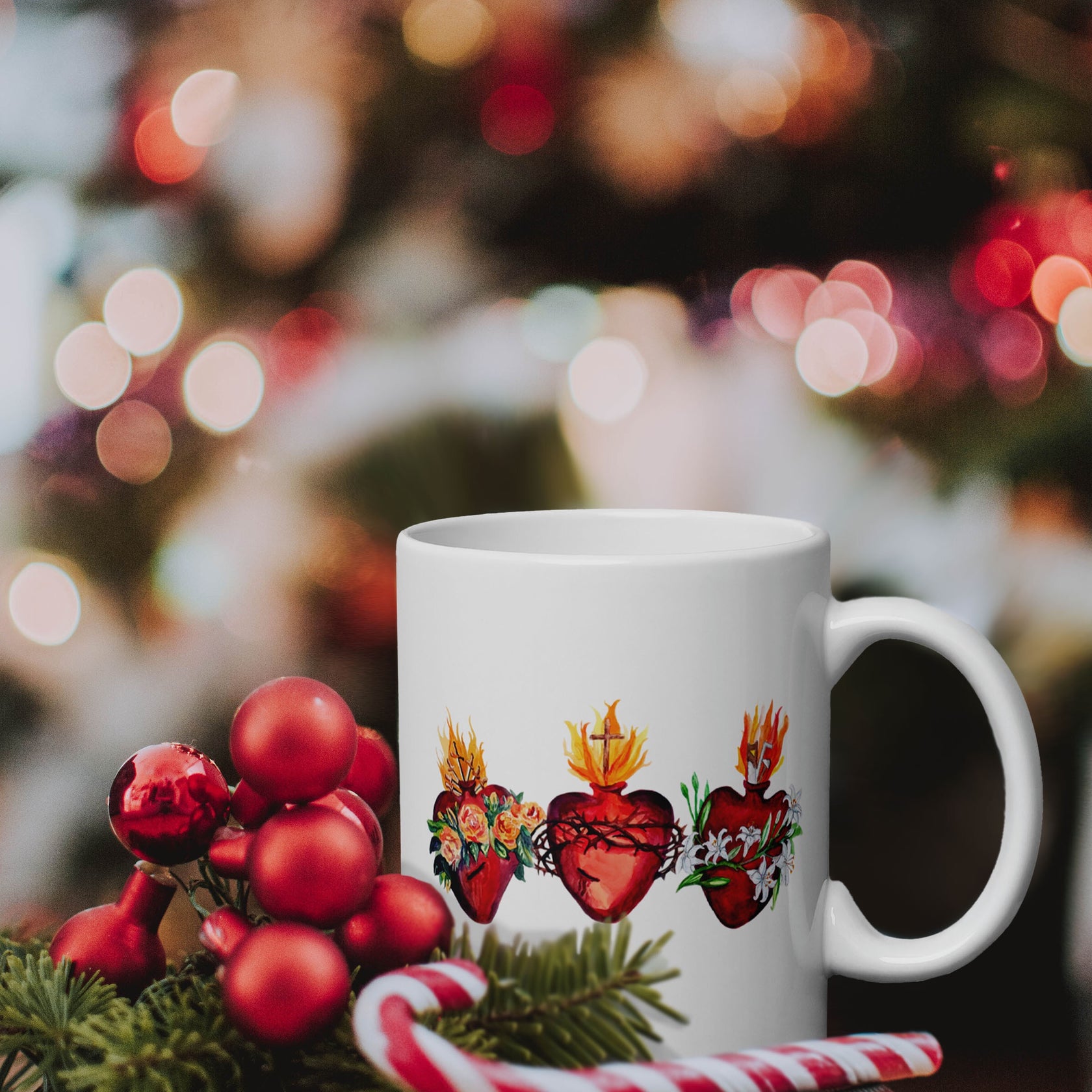 Hearts of the Holy Family JMJ Mug – Leanne Bowen